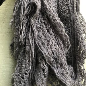 Accessories | Very Long Sparkly Gray Scarf | Poshmark